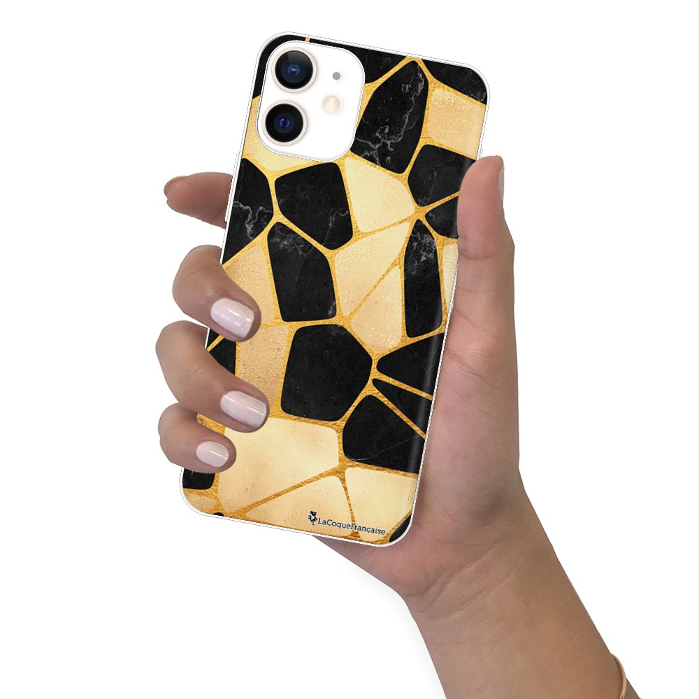 5 sur Coque pour iPhone 12 mini 360 intégrale transparente Or Noir